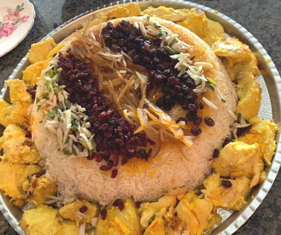 Persian Rice (with Tahdig) and Saffron Chicken – In My Kitchen